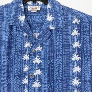 Pacific Legend | Shirts | Pacific Legend Mens Hawaiian Shirt Blue Palm ...